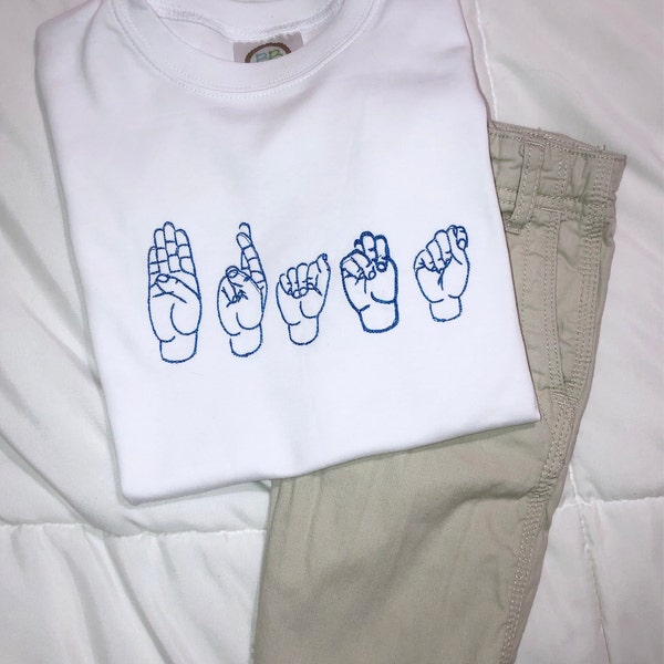 Sign Language Embroidery Design, Bean Stitch Embroidery Font, DIY ...