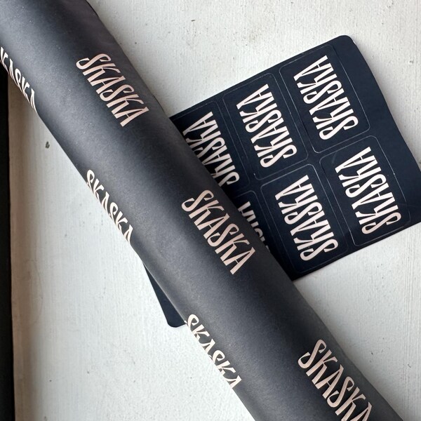 Logo Branded Packaging Black Tissue Paper | Branded Tissue Paper Sheets ...