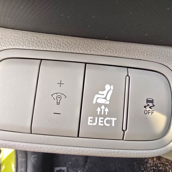 Eject Button Decal, Car Decal, Eject Passenger Button, Blank Button ...