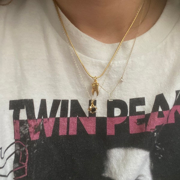 Gold Tooth Charm, Gold 3D Tooth Charm for Necklace or Bracelet, Molar ...