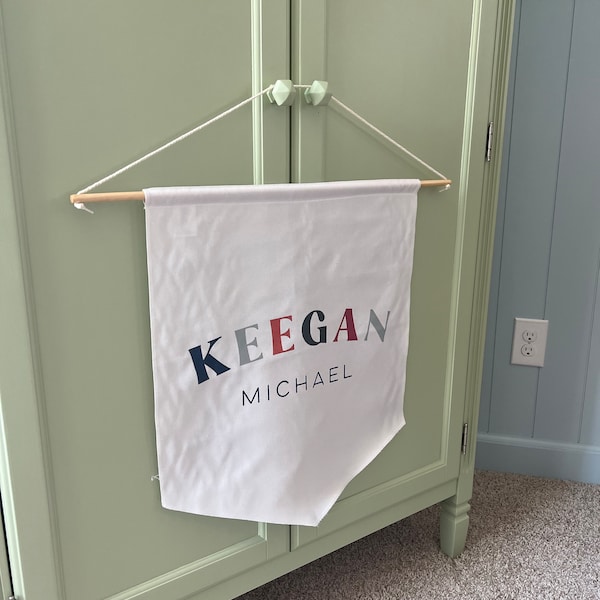 Custom Colorful Name Banner | Custom Pennant | Personalized Name Wall ...