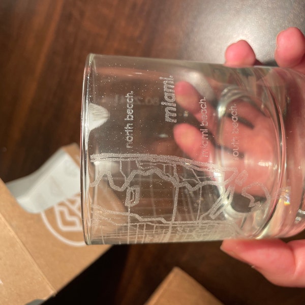 Custom City Map Rocks Glass | Any City / Town Personalized | Etched ...