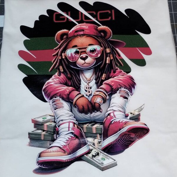 Hip Hop Teddy Bear Graffiti Cartoon - Dready Bear Digital Download PNG ...