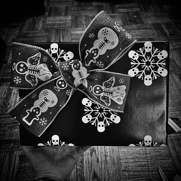 Unique Gothic Gift Wrap, Thick Wrapping Paper, Spiritual, Skull Witch ...