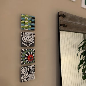 Large Ceramic Wall Art choose From 4 Patterns Global Folk - Etsy