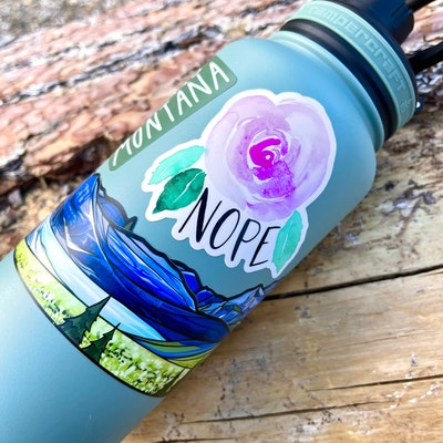 Montana Bitterroot Flower State Sticker Decal Vinyl RV Decal - Etsy