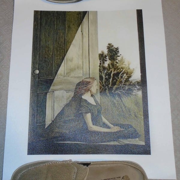 Andrew Wyeth: "miss Olson", Extremely Rare Vintage Bookplate Print ...