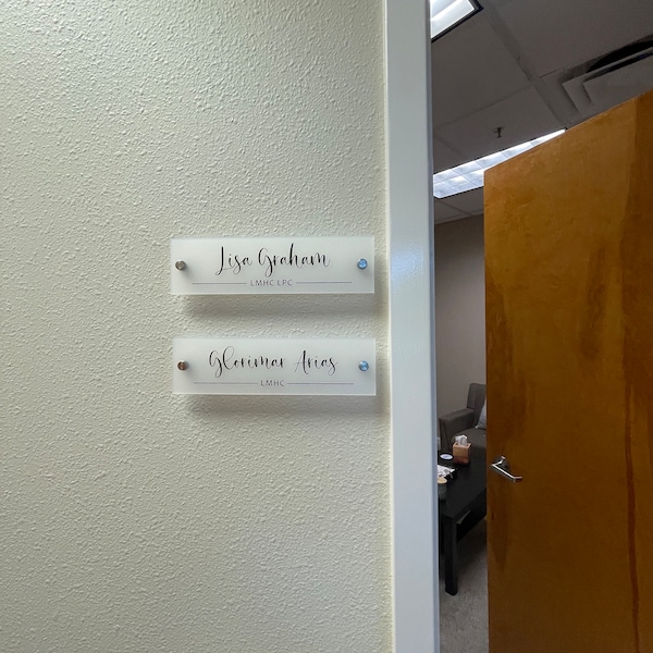 Wall Sign Name Plate - 2 Sizes Personalized Door Office Sign, Executive ...