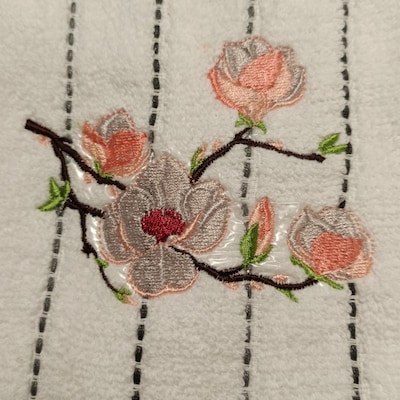 Magnolia Blossom Machine Embroidery Design, Japanese Magnolia Digital ...