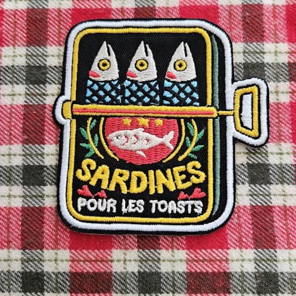 Sardines Queen Patch, Tinned Fish Lover Sardine Fishing Fisherman Dad ...