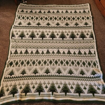 Berber Afghan Overlay Mosaic Crochet PATTERN ONLY Digital Download - Etsy