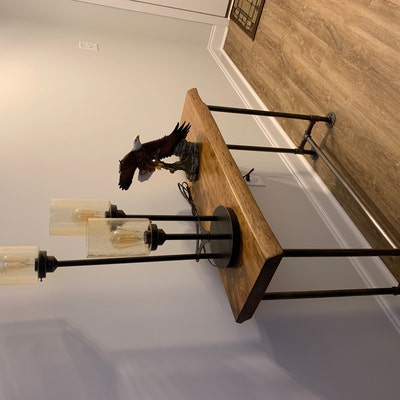 Rustic Live Edge Log TV Stand for Living Room With Media Center ...