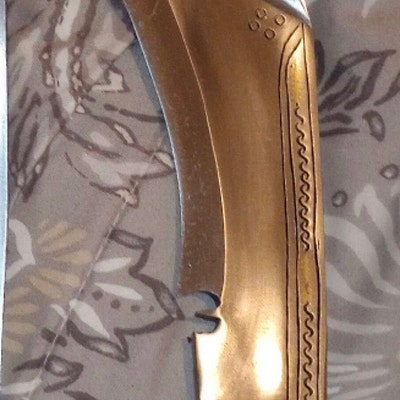 21 Inches Long Blade Celtic Leaf Sword-forged in Nepal-tempered-sharpen-functional-heat Treated ...