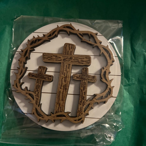 Easter Tiered Tray Decor , Easter Tier Tray , He is Risen, Religious ...