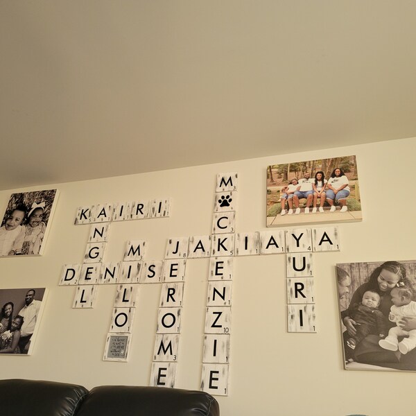 Scrabble Tiles Wall Art | Large Scrabble Tiles 5.5 | Home Decor | Farm ...