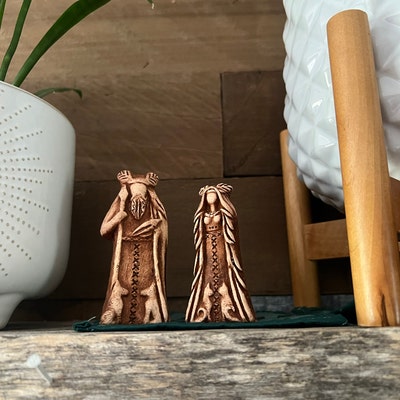 Freya and Odin Statue / Odin and Freya Figurines Are Made of Natural ...