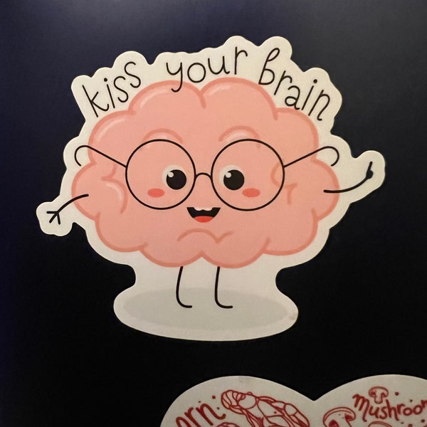 Kiss Your Brain Teacher Sticker - Etsy