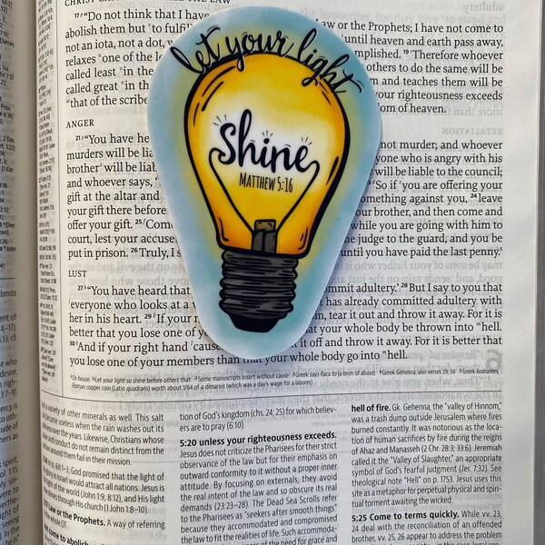 Let Your Light Shine Sticker | Christian Sticker | Water Resistant ...