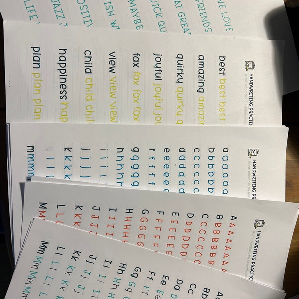 Handwriting Practice Worksheets Bundle: Printable Alphabet Writing ...