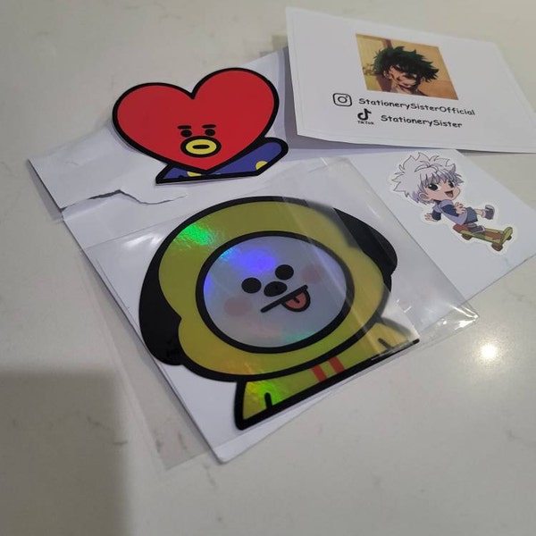 Tata BTS BT21 Peeker Sticker Kpop (holographic) - Etsy