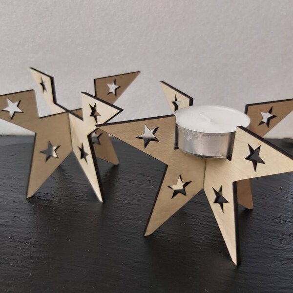 3D Christmas Tree, .DXF .SVG Lasercut Files for DIY. for 3 and 5mm ...