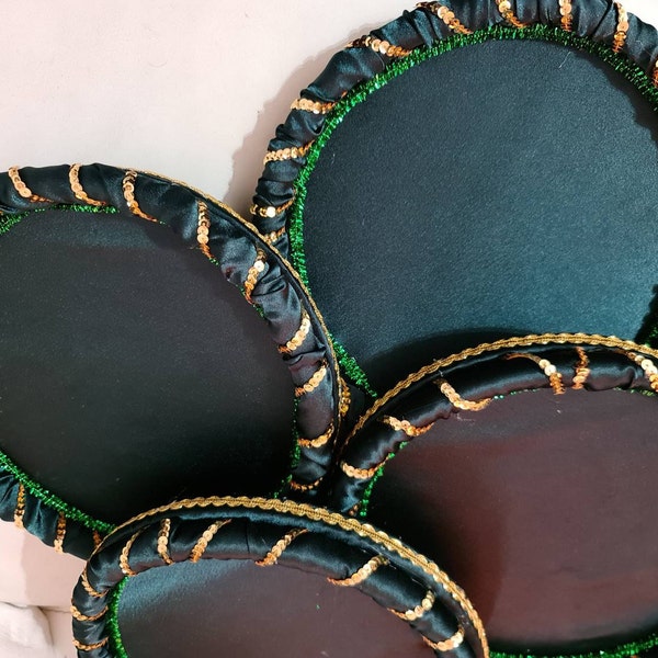 Gold Tray Basket Wedding Indian Mendhi Nikkah Shaadi Bracelet Holder ...