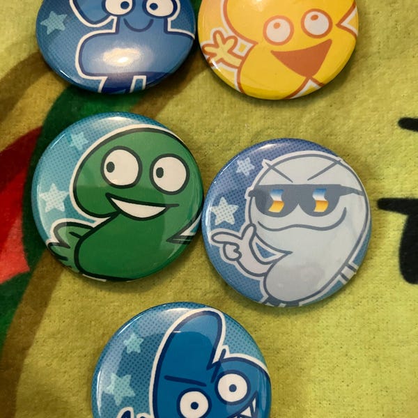 BFDI Algebralien 1.25 in Pinback Buttons - Object Show - Etsy