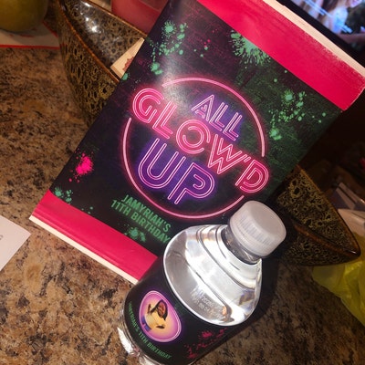 All Glow'd up Water Bottle Label, Glow Party Water Bottle Labels, Glow ...