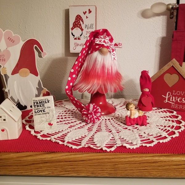 Valentine’s Day Gnome, Valentine’s Day Gift, Handmade Gnome, Valentine ...