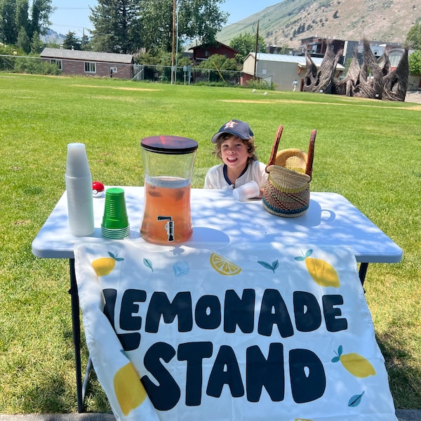 Lemonade Stand Banner | Kids Lemon Stand Decor | Summer Party Decor ...