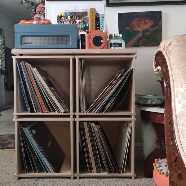 Record Storage BOXSET of 4 With Single Topper - Etsy