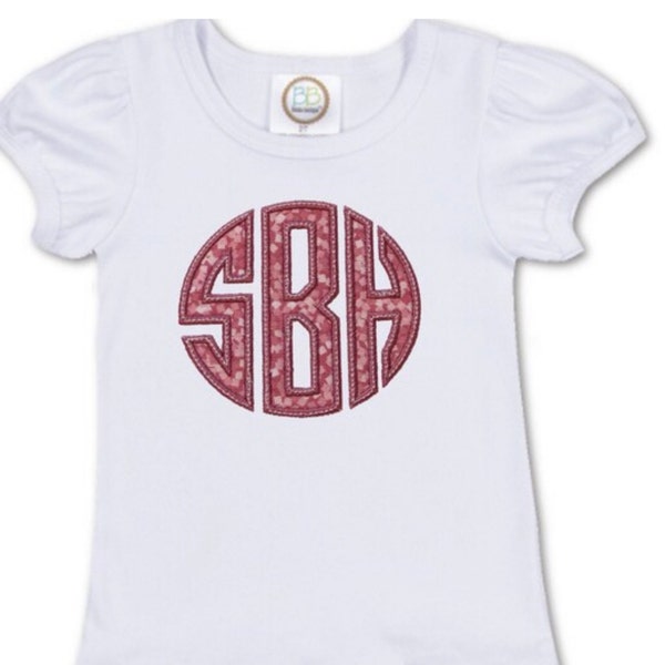 Natural Circle Applique Monogram Alphabet Letter Set A-Z Machine ...