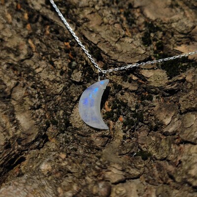 Natural Rainbow Moon Stone 8 Pieces Moon, Crescent Moon Jewelry ...