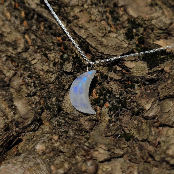 Natural Rainbow Moon Stone 8 Pieces Moon, Crescent Moon Jewelry ...