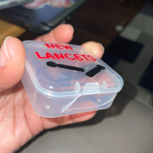 Small Diabetic Supply Storage Containers for Lancets, Needles, Test ...