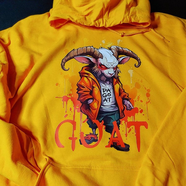 Da Goat PNG | T-shirt Sticker Digital File, Goat Head, Greatest of All ...