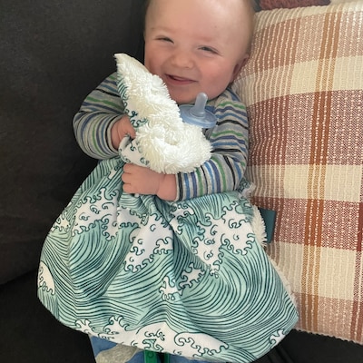 Waves Baby Blanket Under the Sea Ocean Baby Blanket Personalized Baby ...