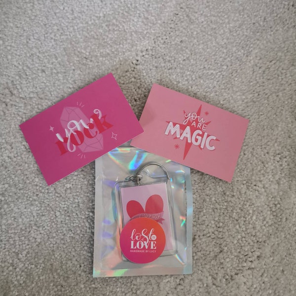 Positive Keyring Hand Lettered, Typographic Keyring, Inspirational ...