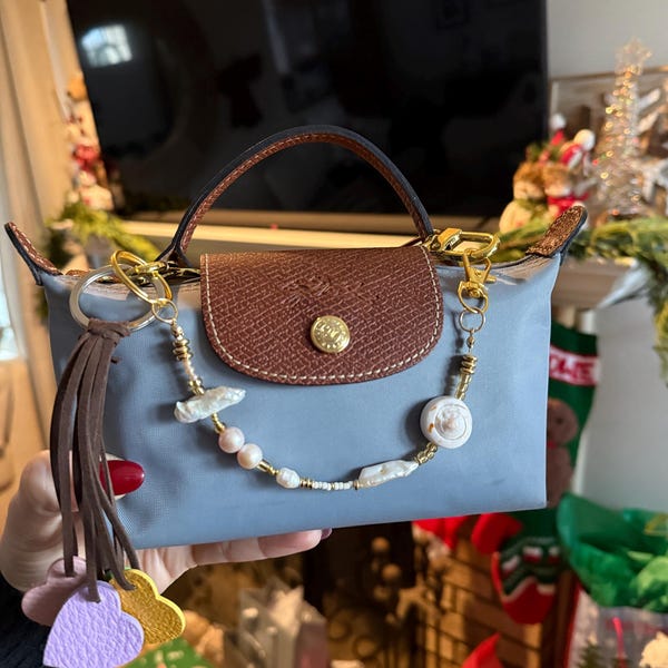 Bag Charm Keychains With Customizable Gold Letters and Vibrant Glass ...