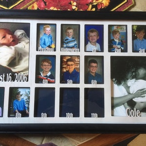 School Years Picture Frame Personalized Holds Thirteen 2.5 X 3.5 School ...
