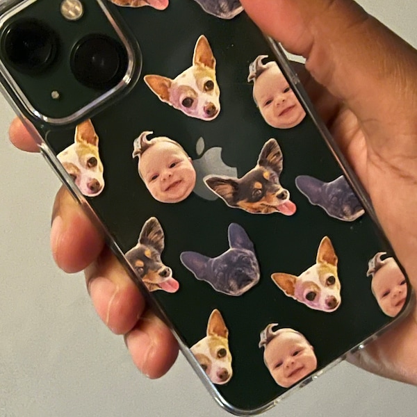 Personalized Face Pattern iPhone Case - Custom Faces Phone Case ...