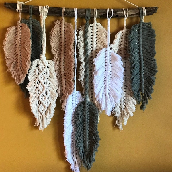 The Jayme Macrame Feathers - Etsy