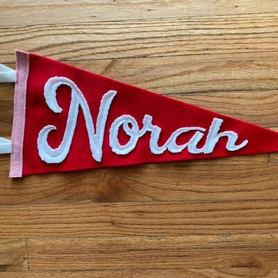 Custom Name Felt Pennant Flag // You Pick Name and Colors - Etsy