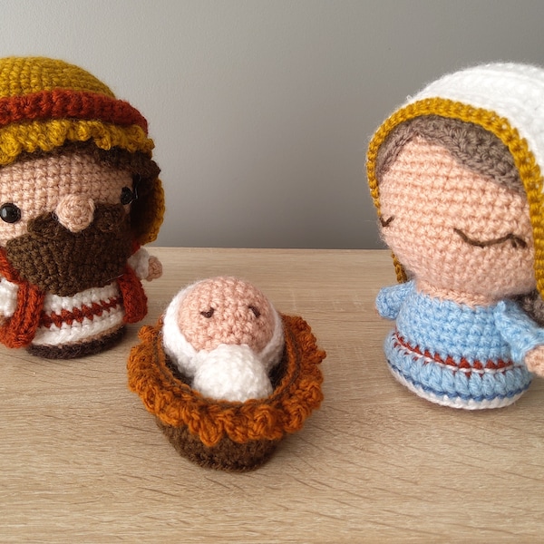 Nativity Set Crochet Pattern Shepherd Camel Angel Ox Calf Bull ...