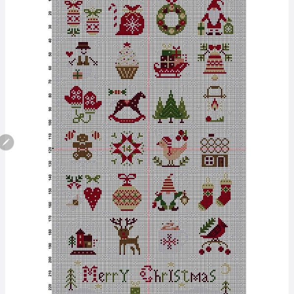 Small Christmas Cross Stitch Pattern, Set of 24 for 2 Inch Ornament - Etsy