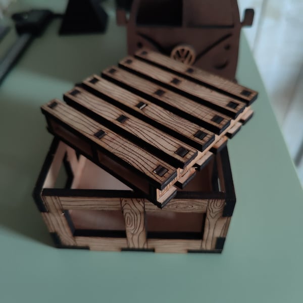 Boxed Pallet Coaster Svg Files, Vector Files for Wood Laser Cutting ...