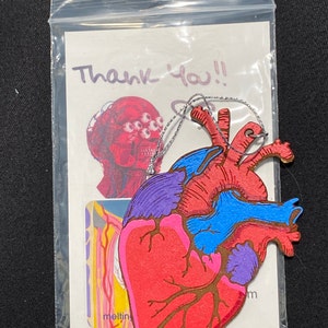 Anatomical Heart Keychain Clear Acrylic Medical Keychain | Etsy