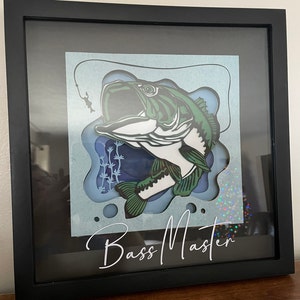 3d Fishing Svg Shadow Box Svg, Fish Svg - Etsy