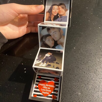 Personalised Photo Pull up Gift Box for Him or Her, Boyfriend ...