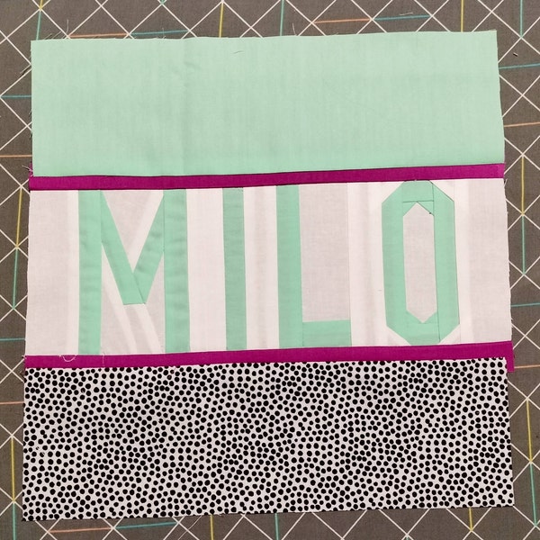 4-inch Alphabet Foundation Paper Piecing Pattern, Name, Custom, Quilt ...